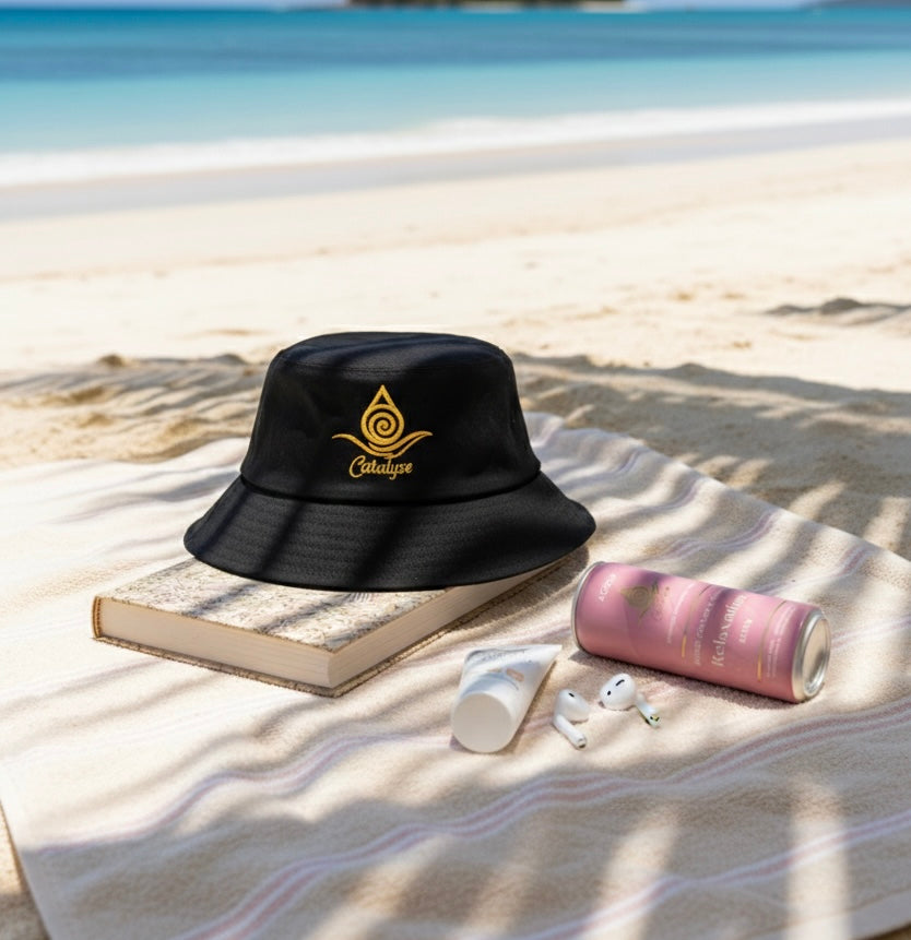 Gold Thread Bucket Hat – Catalyse Life Drinks
